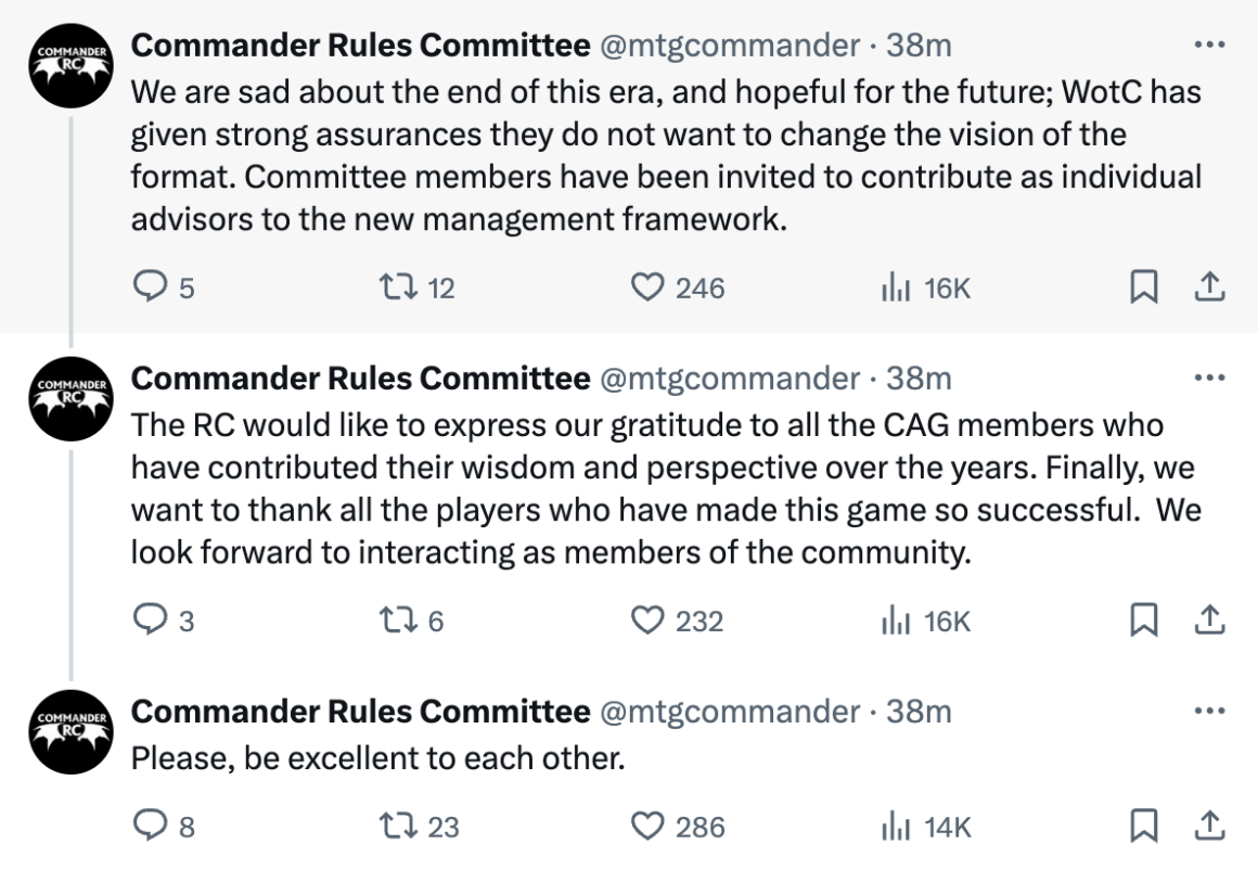 Commander Rules Committee Transfers Format Ownership to WotC - MTG Insider